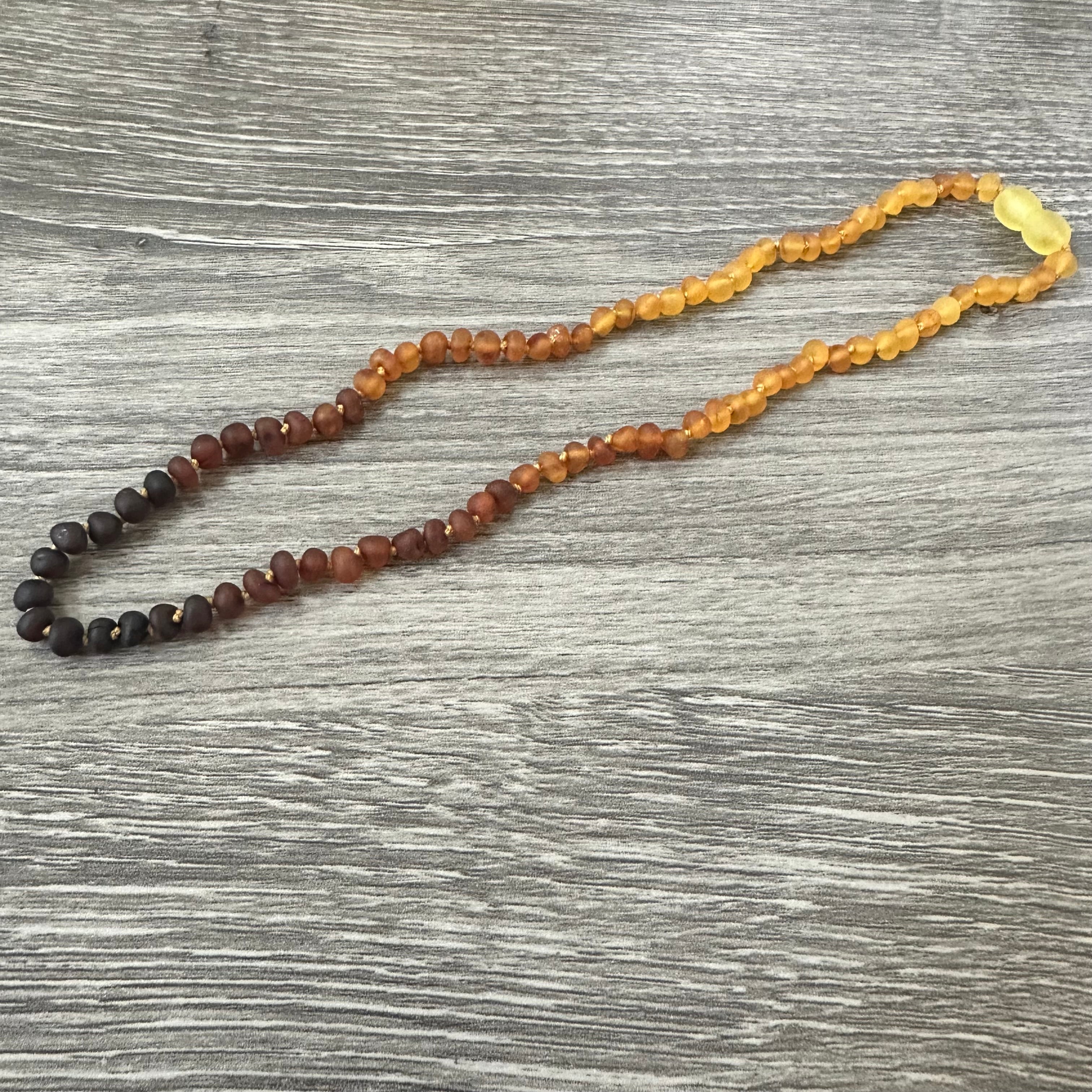 Raw Rainbow Amber Necklace - Limited Edition