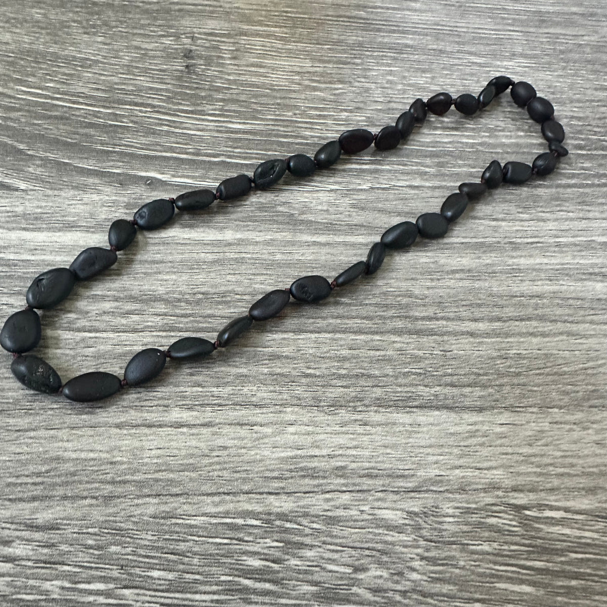 Raw Cherry Bean Amber Necklace - Limited Edition