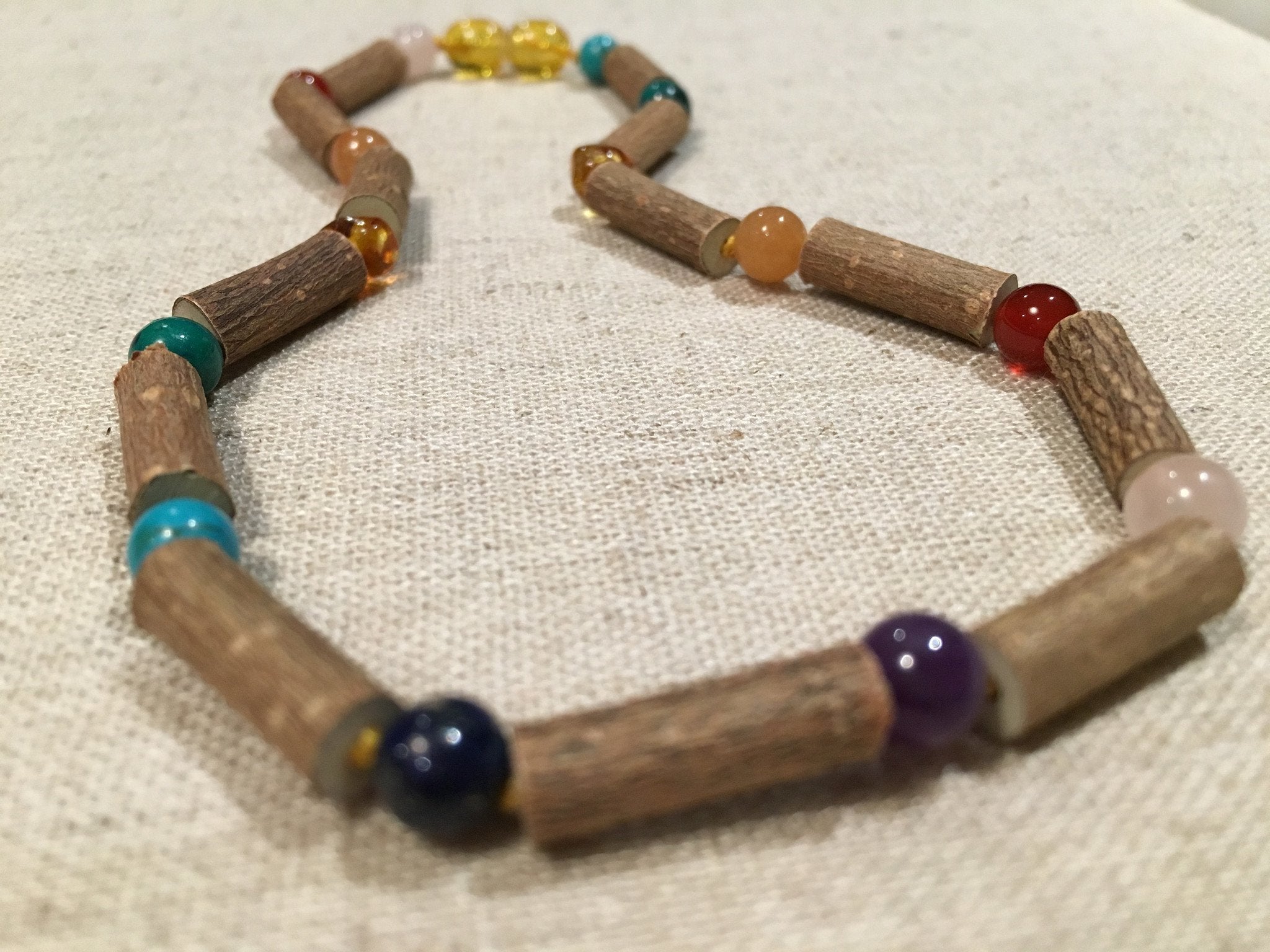 14 Hazelwood Necklace Eczema Colic Reflux GERD Quartz Green Jasper